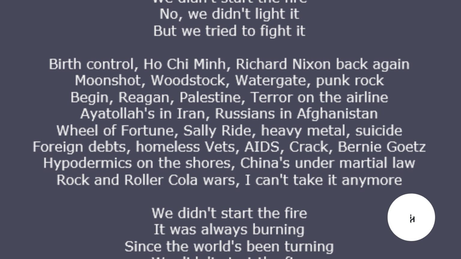 We Didn’t Start the Fire Lyrics: A Deep Dive into Billy Joel’s Iconic ...